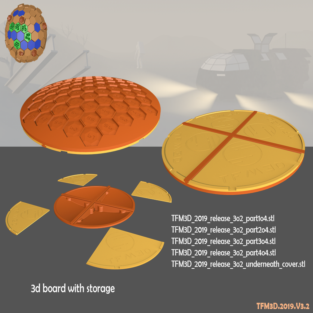 Download free STL file TerraForming Mars 3d board • 3D printing model ...