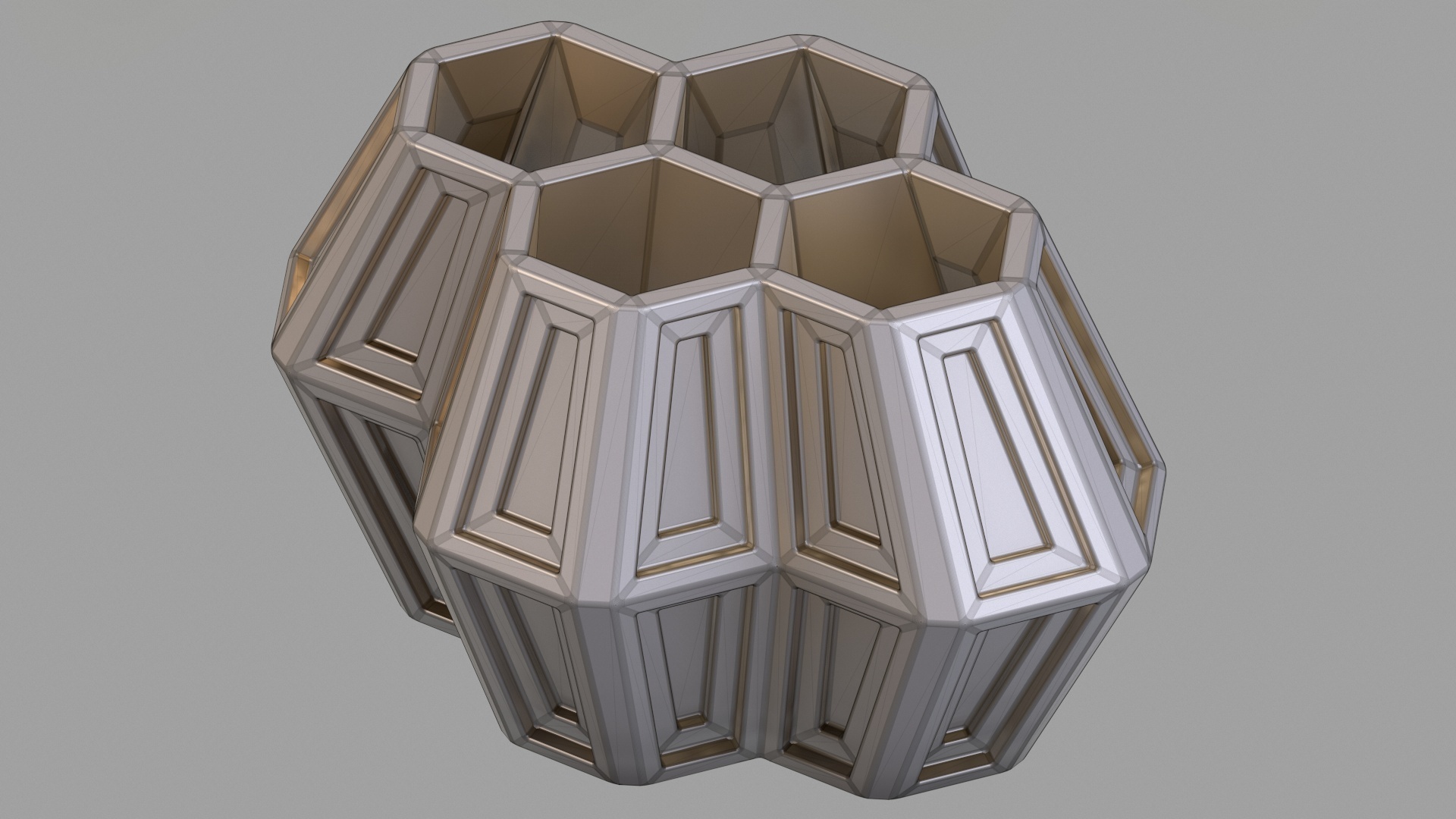 STL file 4 Hexa Flower Pot 💐・3D printer design to download・Cults