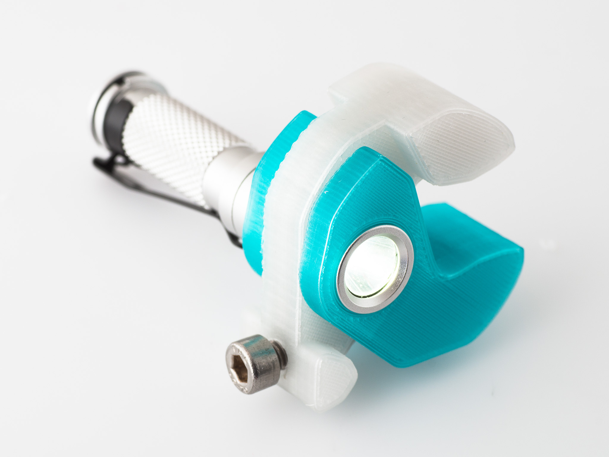 Free STL file Flashlight Clamp・Model to download and 3D print・Cults