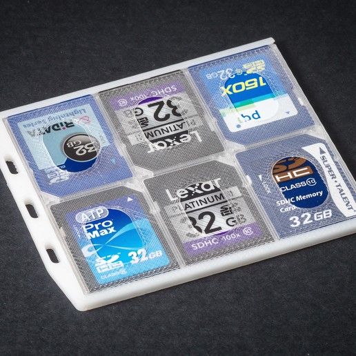 Download free STL file Flat SD Card Holder • 3D printing model ・ Cults