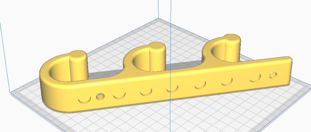 Download STL file Wall mounted fishing rod holder x3 • 3D printing ...