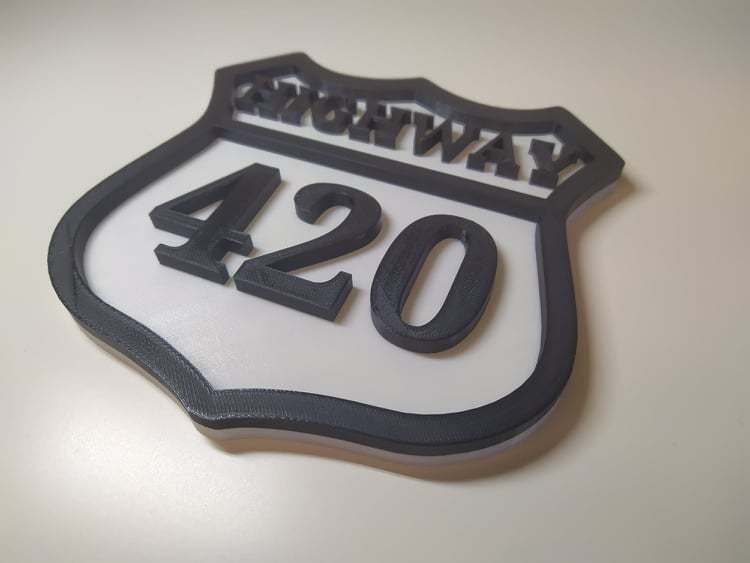 STL file High Way 420 Road Sign・3D printing design to download・Cults