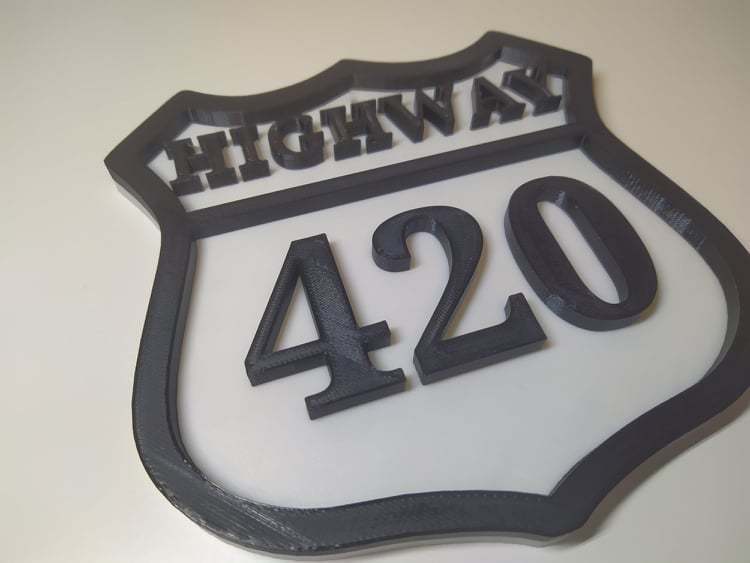 STL file High Way 420 Road Sign・3D printing design to download・Cults