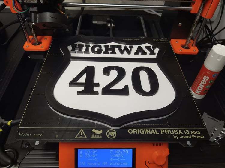 STL file High Way 420 Road Sign・3D printing design to download・Cults