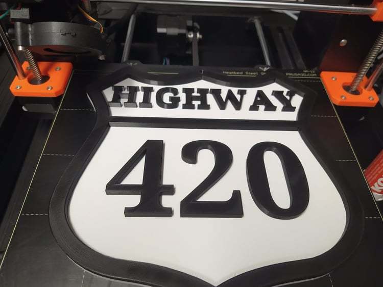 STL file High Way 420 Road Sign・3D printing design to download・Cults