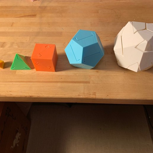 Download free STL files All Five Platonic Solids Puzzle ・ Cults