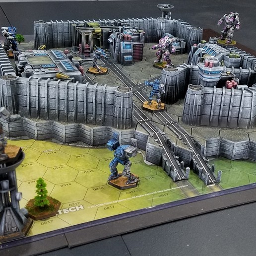 Download 3D printing templates Battletech "Forward Base" Hex-friendly ...