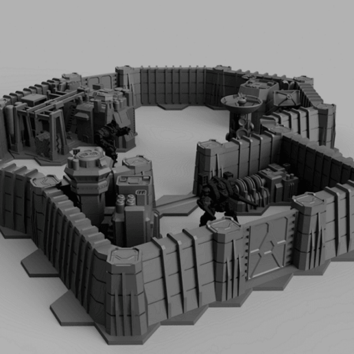 Download free STL file American Mecha - Mk III Hex Walls • 3D printer ...