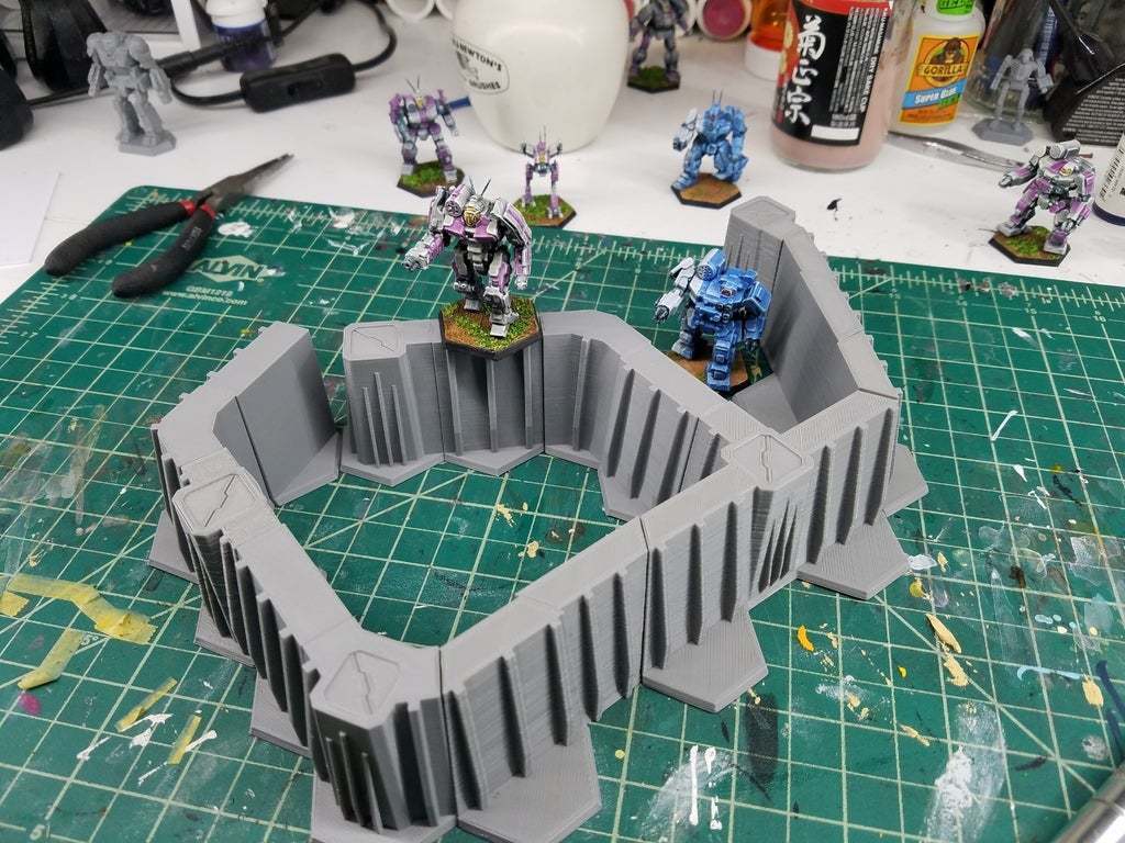 Download free STL file Mecha Hex Walls • 3D print template ・ Cults