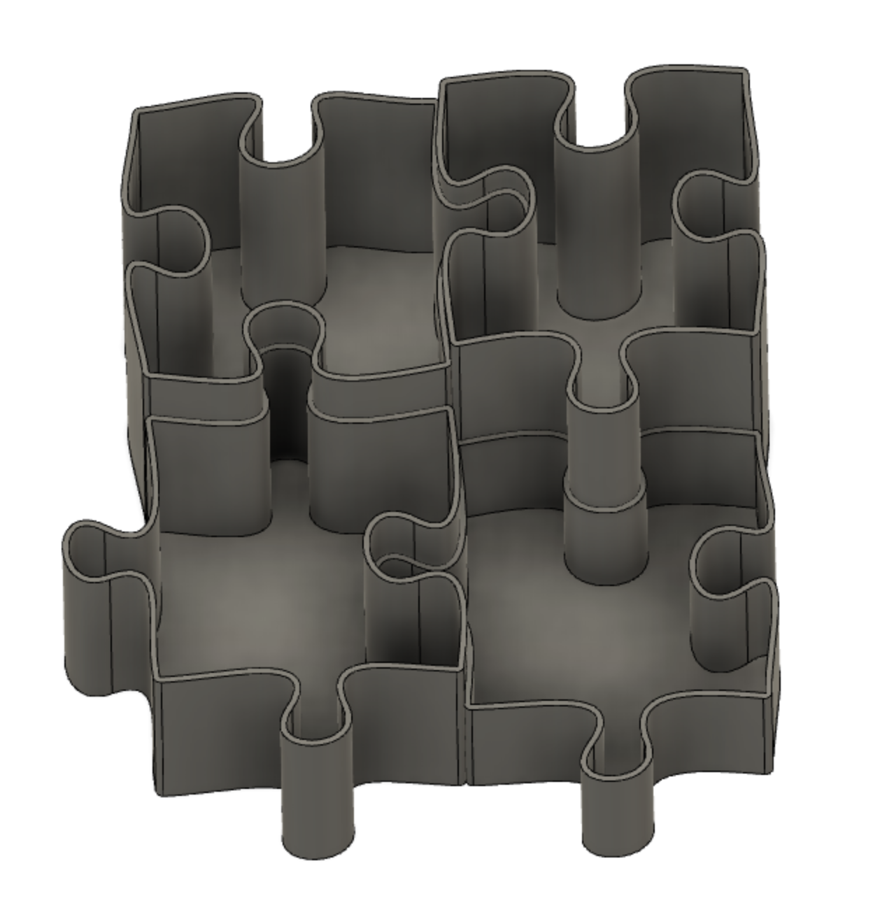 STL file Puzzle Pen Holder 🧩・3D printer model to download・Cults