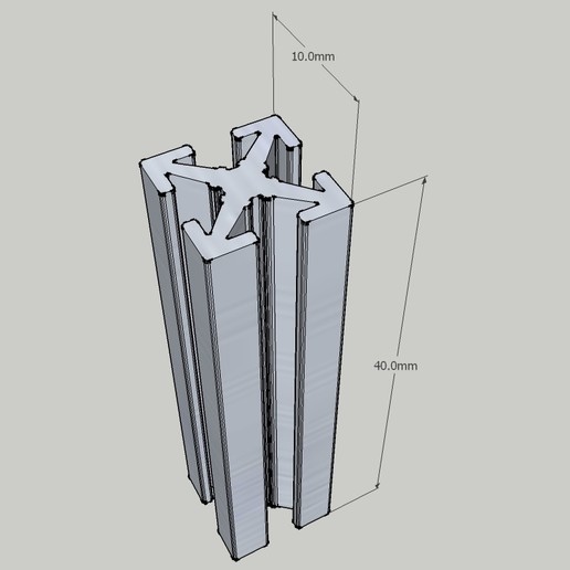 Download free STL file Mini-T beams by Makerbeam • 3D printing model ...
