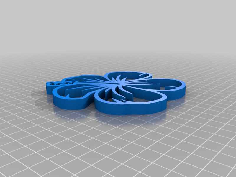 Free 3D file Hibiscus outline 🌺・Template to download and 3D print・Cults