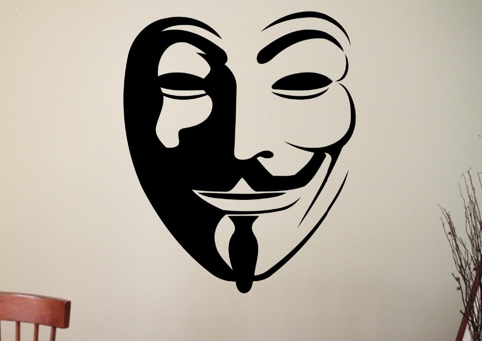 STL file V For Vendetta wall art decor sticker・Design to download and ...