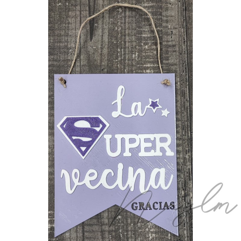 Archivo 3D Cartel Super Vecina 💭・Modelo para descargar e imprimir en 3D ...