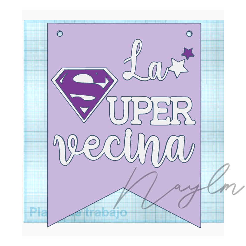 Archivo 3D Cartel Super Vecina 💭・Modelo para descargar e imprimir en 3D ...