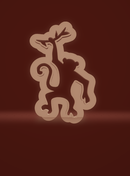 STL file cookie cutter hanging monkey・3D printing template to download ...