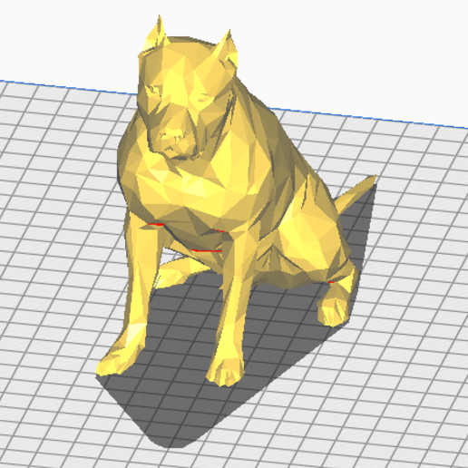 Download free STL file PITBULL LOW POLY • 3D print template ・ Cults
