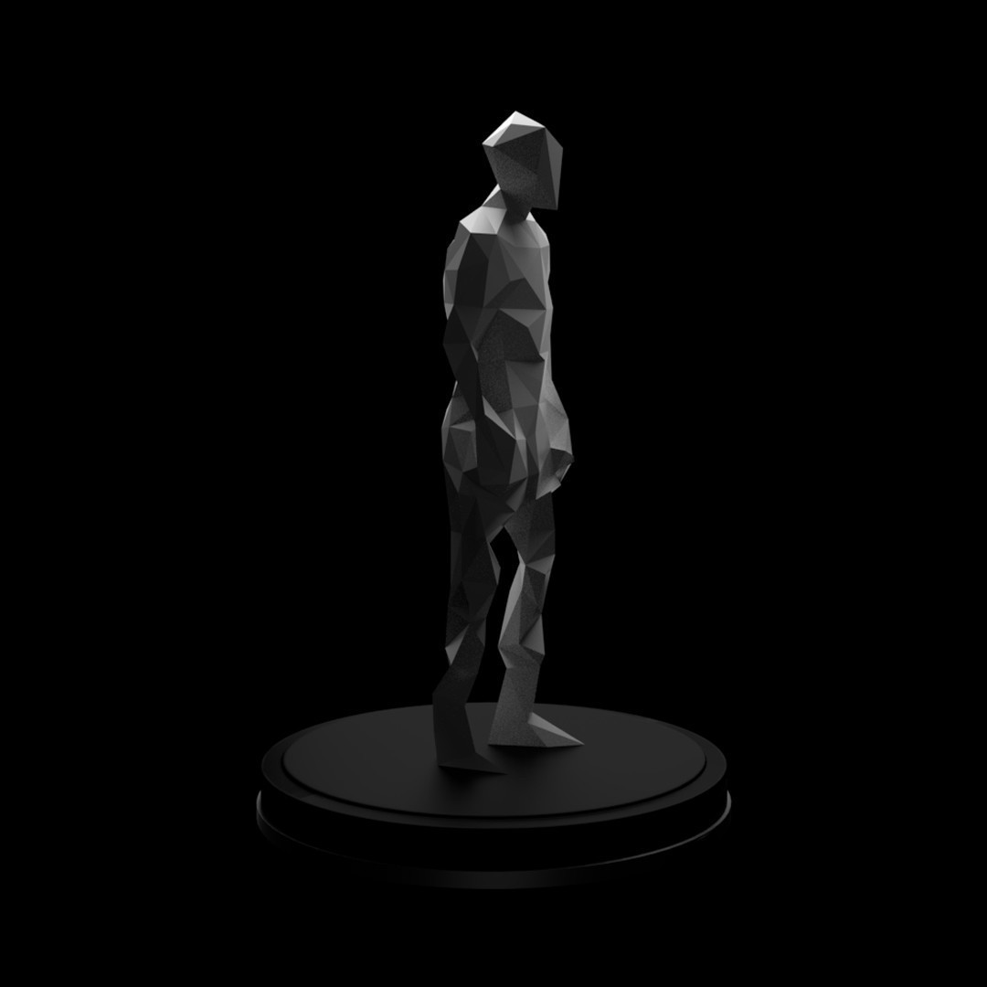 Free OBJ file Low Poly | Human・3D printer model to download・Cults