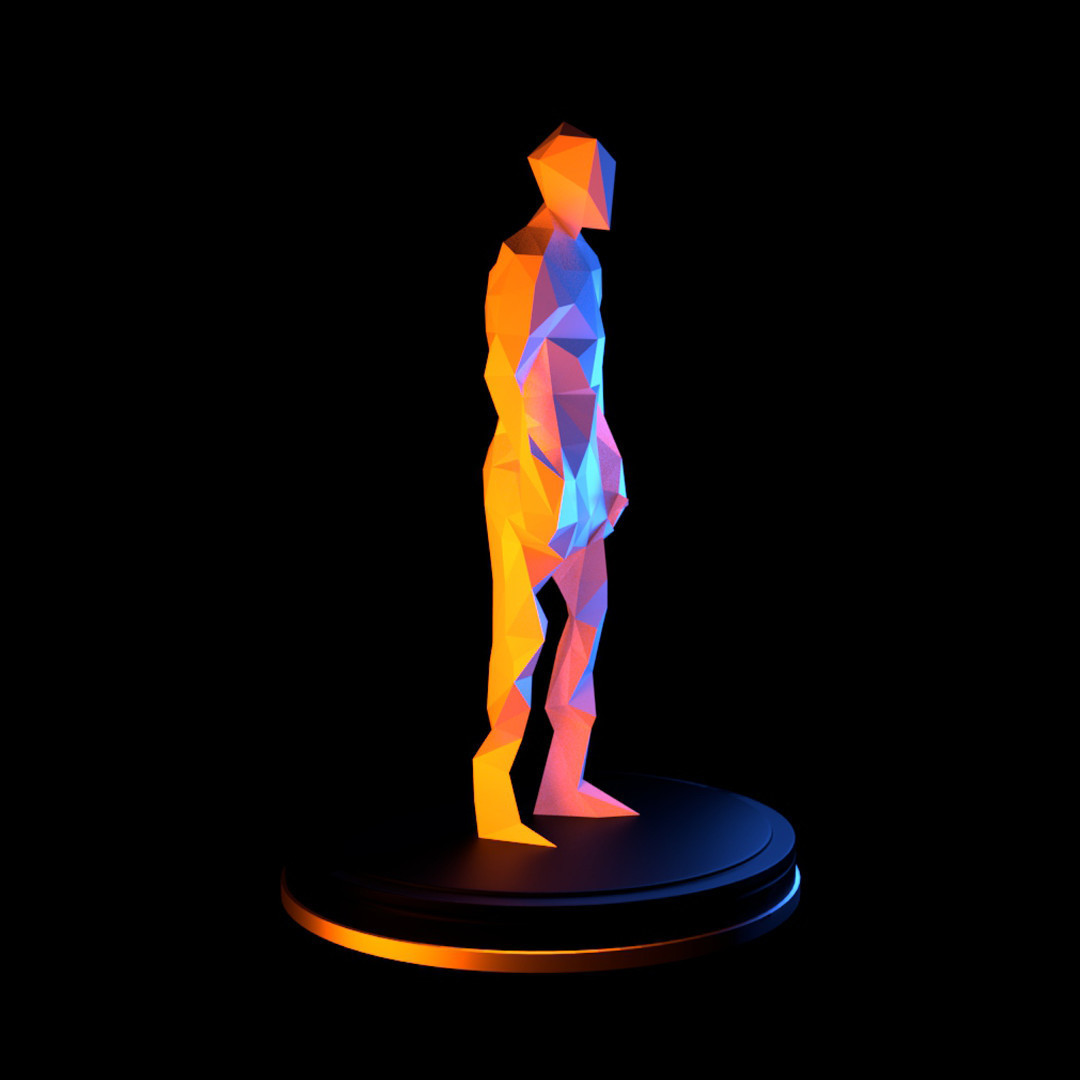 Free OBJ file Low Poly | Human・3D printer model to download・Cults