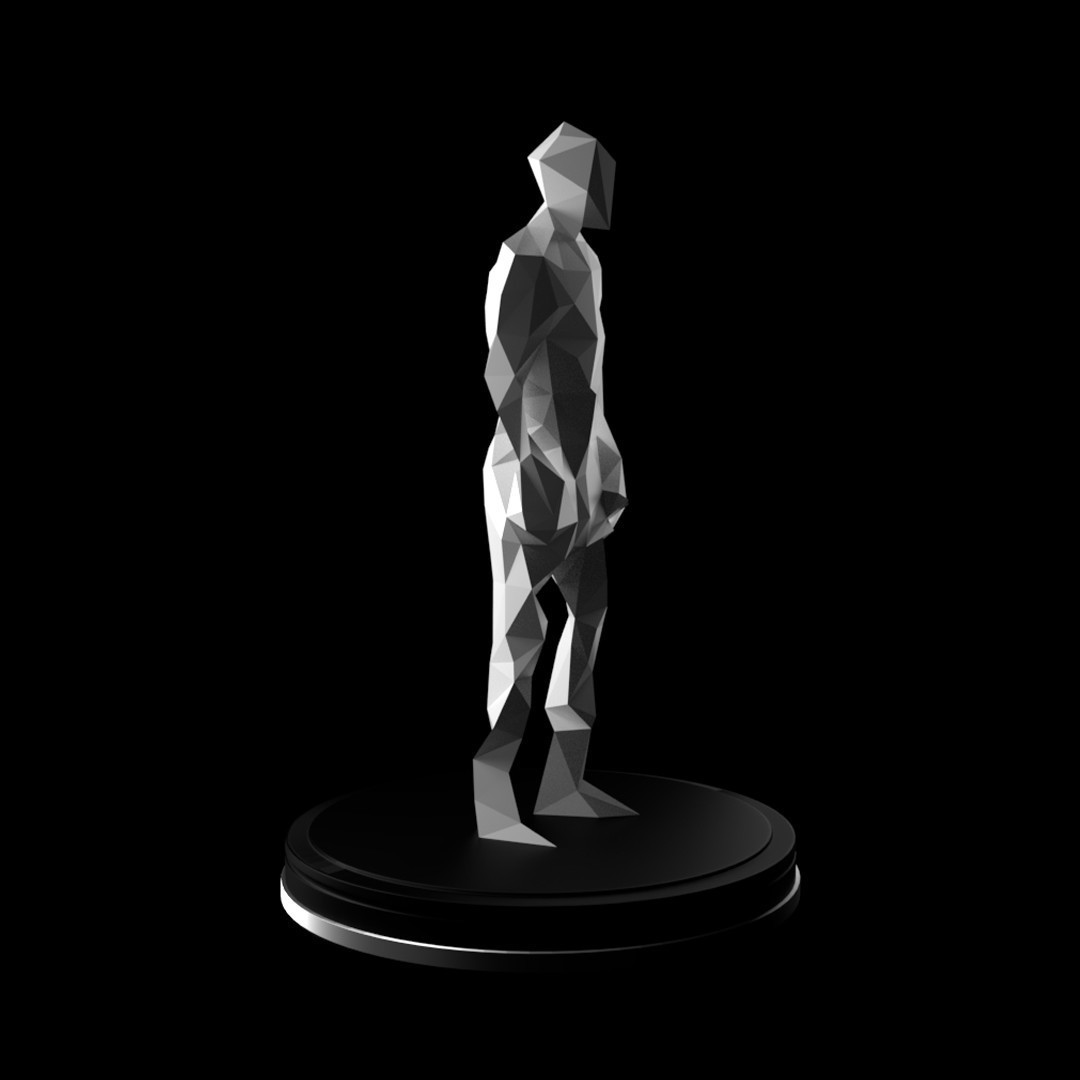 Free OBJ file Low Poly | Human・3D printer model to download・Cults