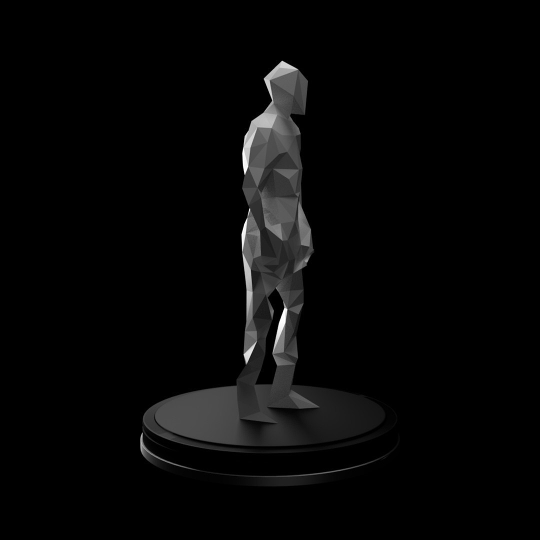 Free OBJ file Low Poly | Human・3D printer model to download・Cults