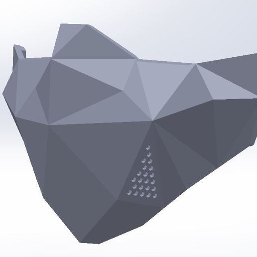 Download STL file Low Poly Face Mask Covid-19 • Design to 3D print ・ Cults