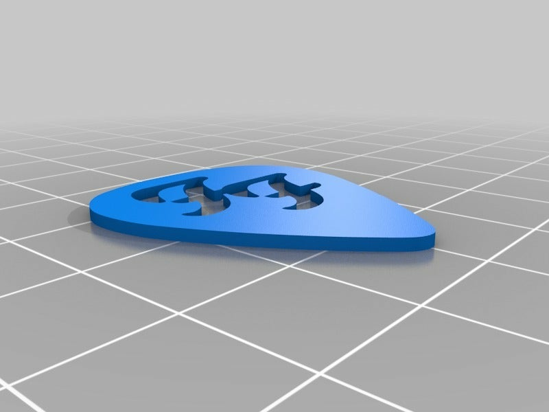 Free STL file Foo Fighters logo cutout guitar pick・3D printing template ...