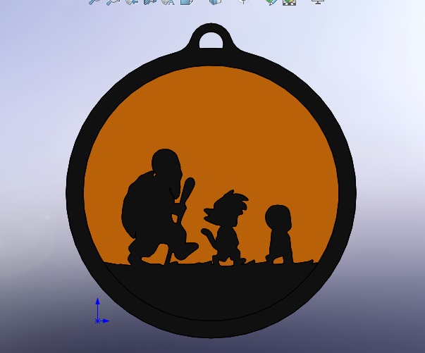 Free STL file Goku Silhouette, Krillin & Roshi・3D print model to ...