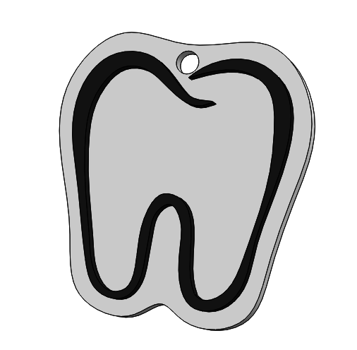 STL file Key chain Tooth・3D print design to download・Cults