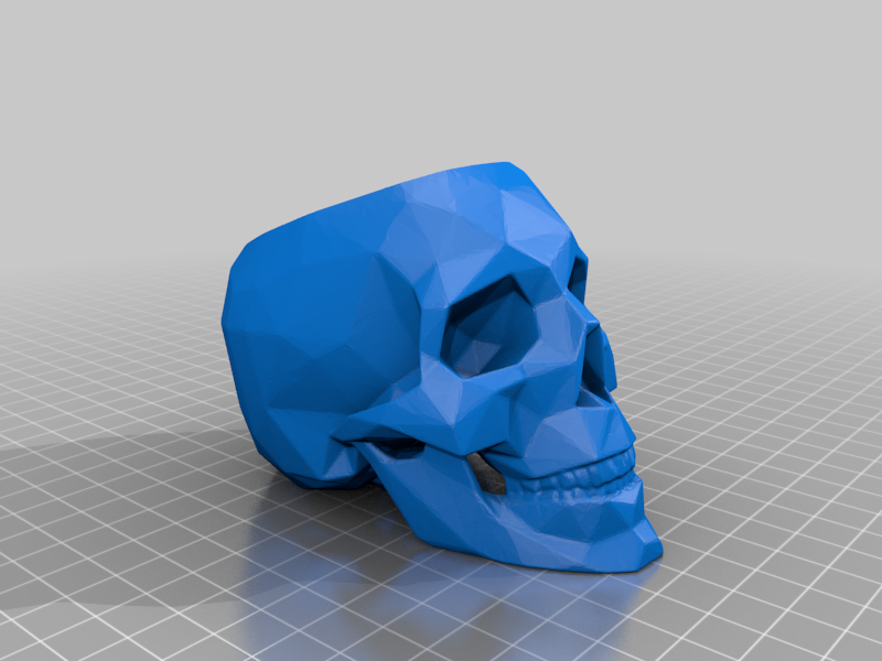 Archivo STL gratuito Maceta con calavera Lowpoly・Objeto para descargar ...