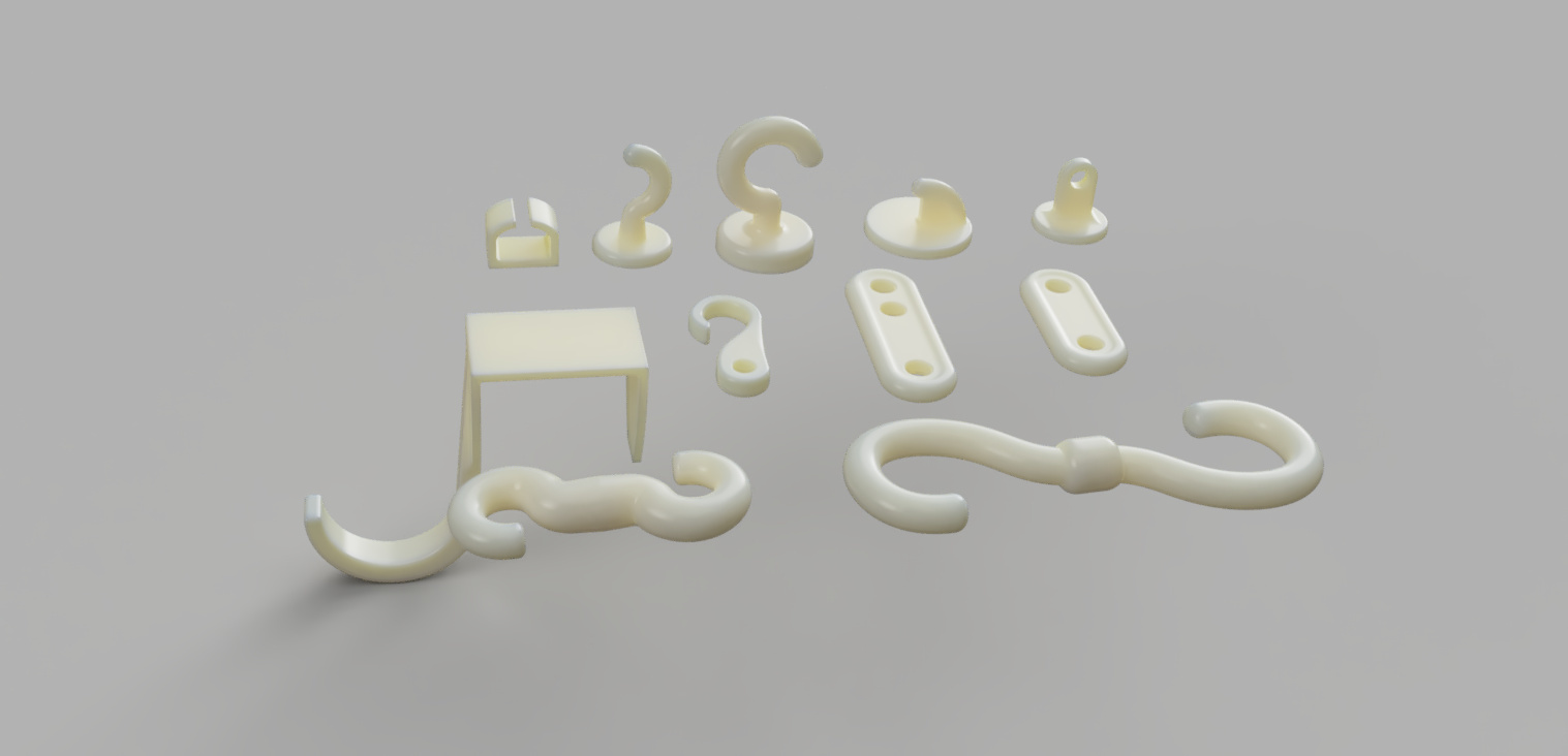 Free STL file hangers and hooks pack 🪝・3D printable object to download ...