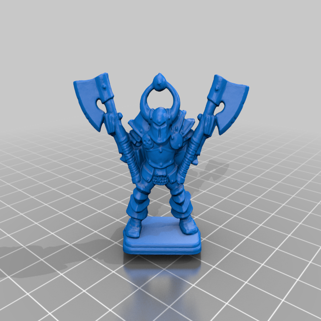 Free STL file Dual wielding Chaos Warrior・3D printing model to download ...
