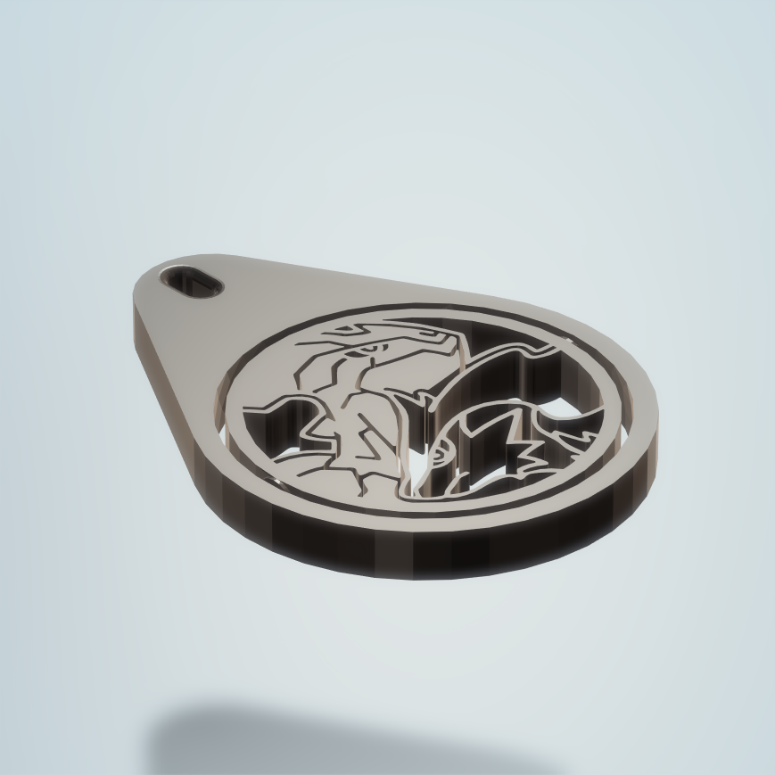 Fichier STL gratuit PORTE-CLÉS POKEMON RESHIRAM ZEKROM COIN・Modèle à ...