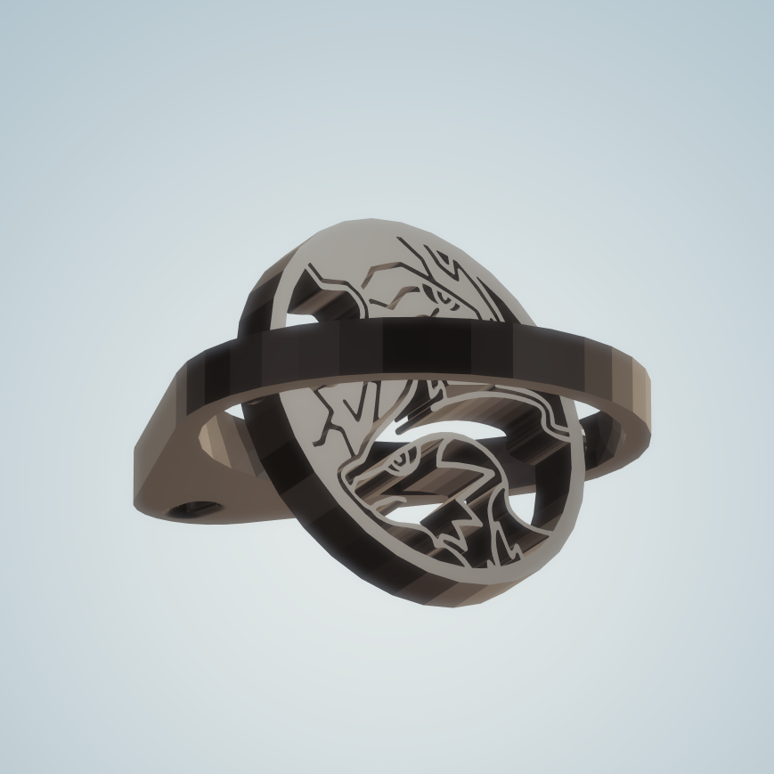 Fichier STL gratuit PORTE-CLÉS POKEMON RESHIRAM ZEKROM COIN・Modèle à ...