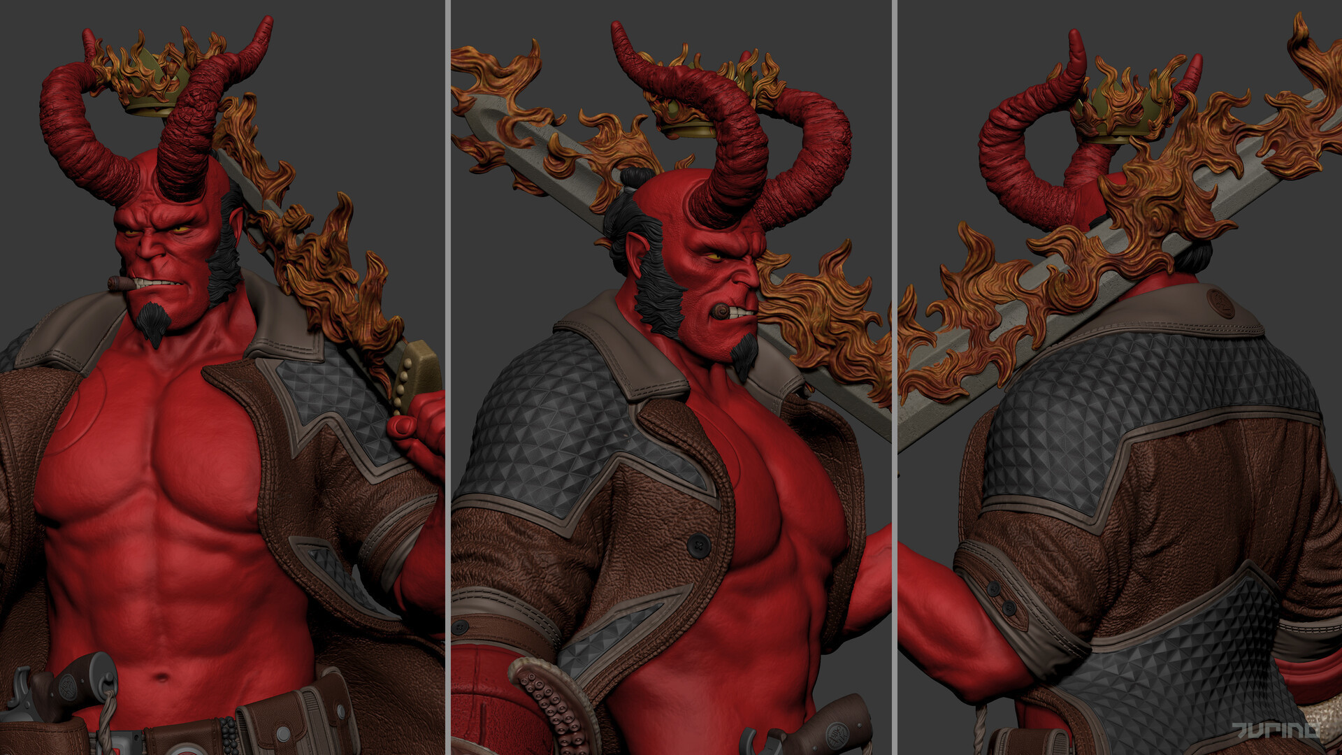 3D-Datei Hellboy 3d Model BPRD Comics 👫・3D-druckbares Design zum Herunterladen・Cults