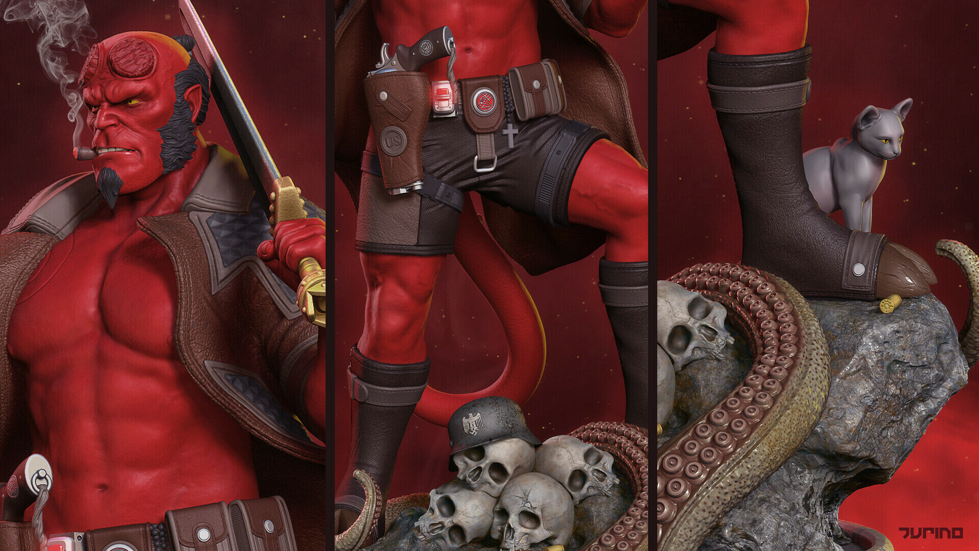 3D-Datei Hellboy 3d Model BPRD Comics 👫・3D-druckbares Design zum ...