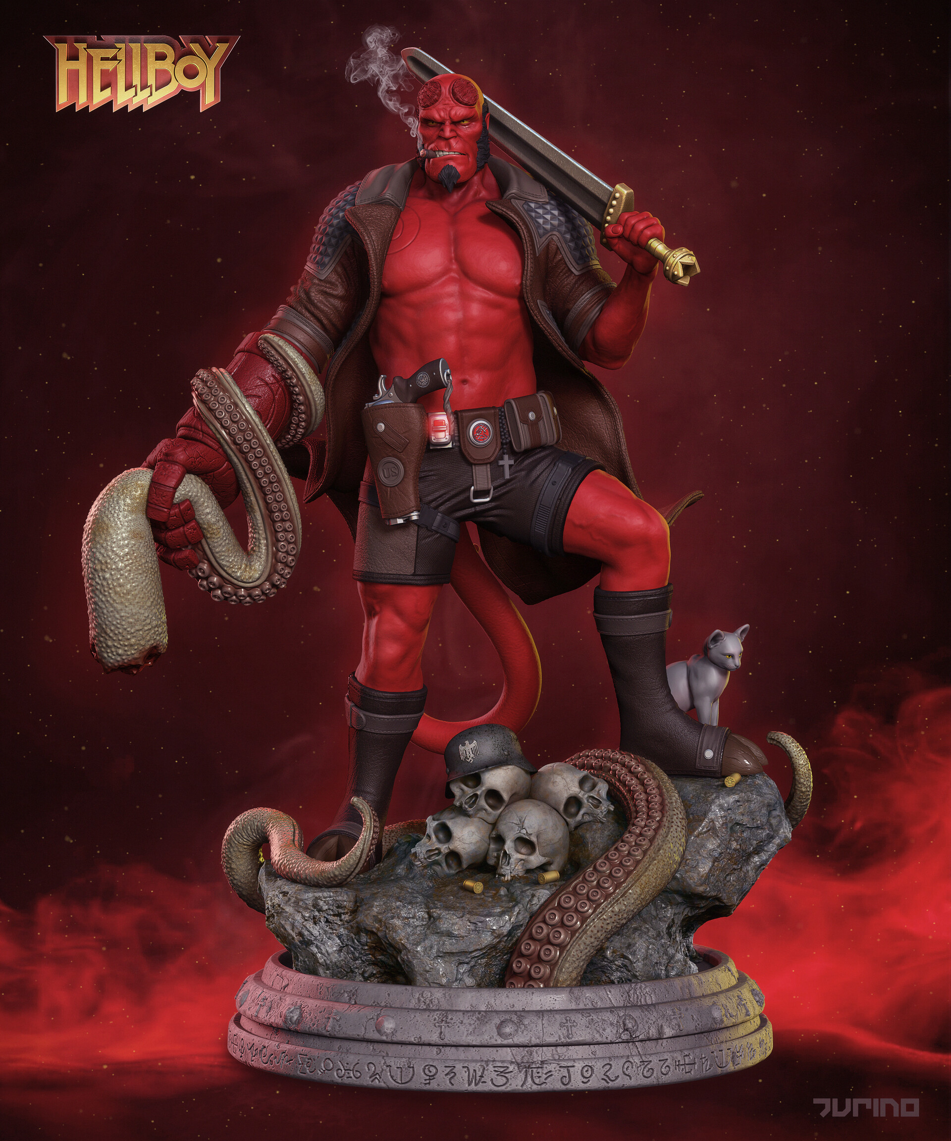 3D-Datei Hellboy 3d Model BPRD Comics 👫・3D-druckbares Design zum Herunterladen・Cults