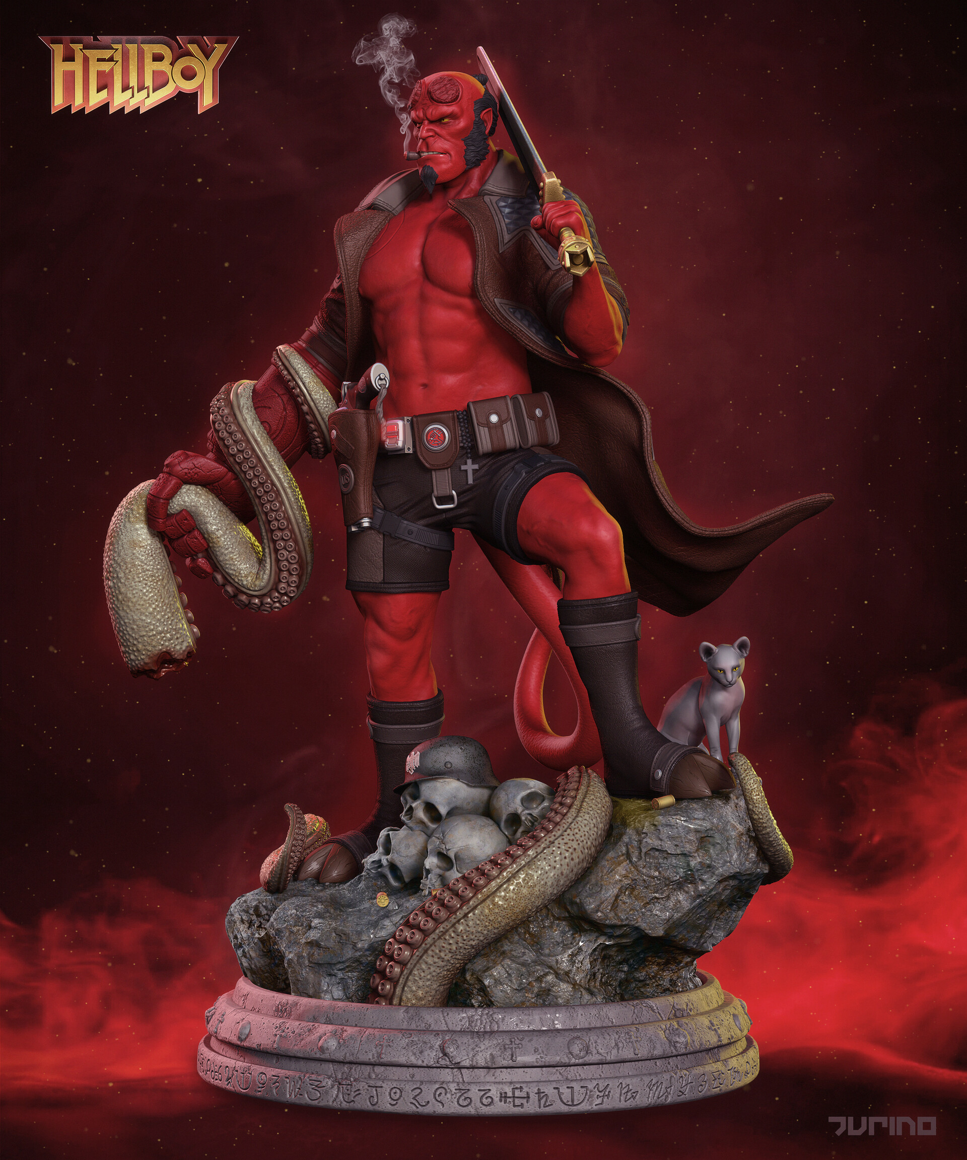 3D-Datei Hellboy 3d Model BPRD Comics 👫・3D-druckbares Design zum Herunterladen・Cults
