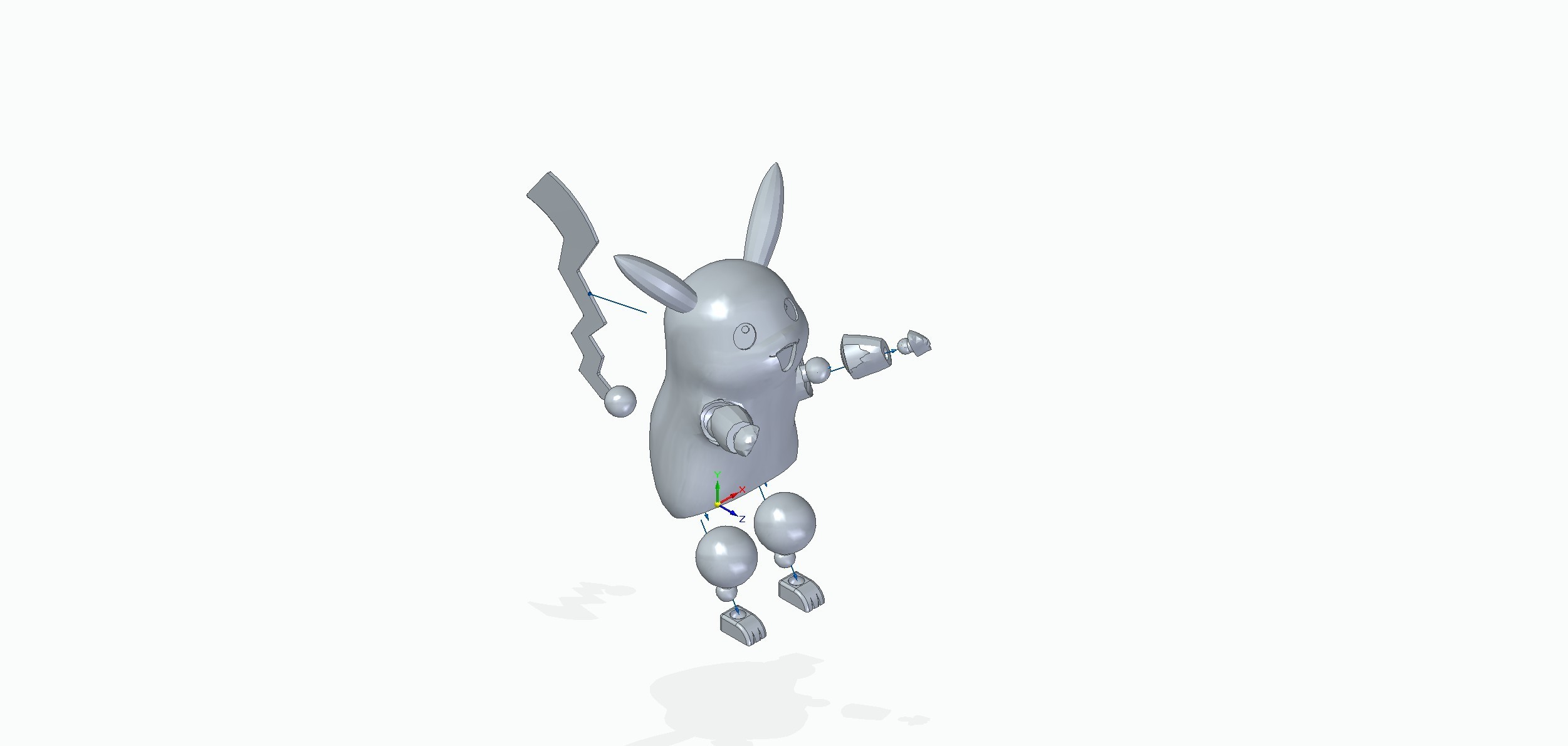 Download STL file Pikachu Pokemon • 3D print template ・ Cults