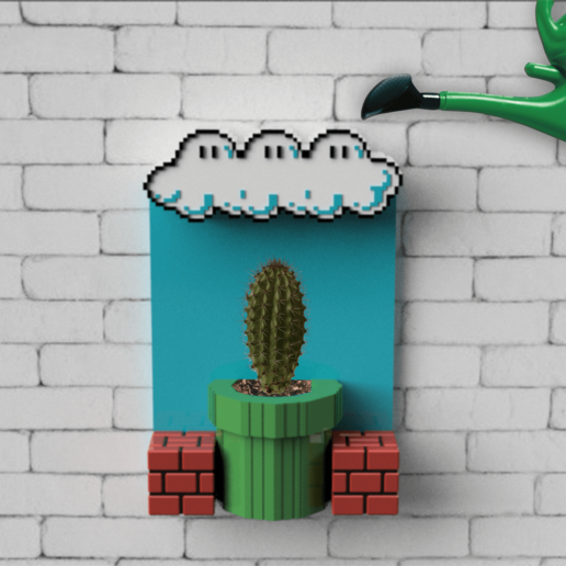 Download STL file Flower pot Mario Bros • 3D printable design ・ Cults