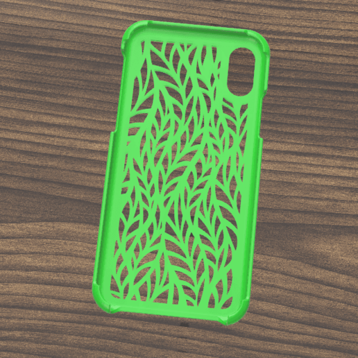 Download 3D printing templates Case Iphone X/XS leaf motif ・ Cults