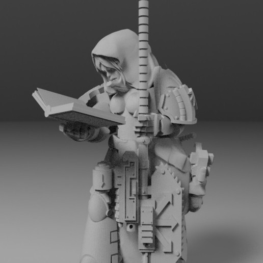 Download STL file 40k marine girl templ • 3D print object ・ Cults