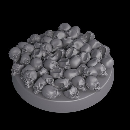 Download STL file Warhammer 40K - Human Skulls Set. • 3D printer model ...