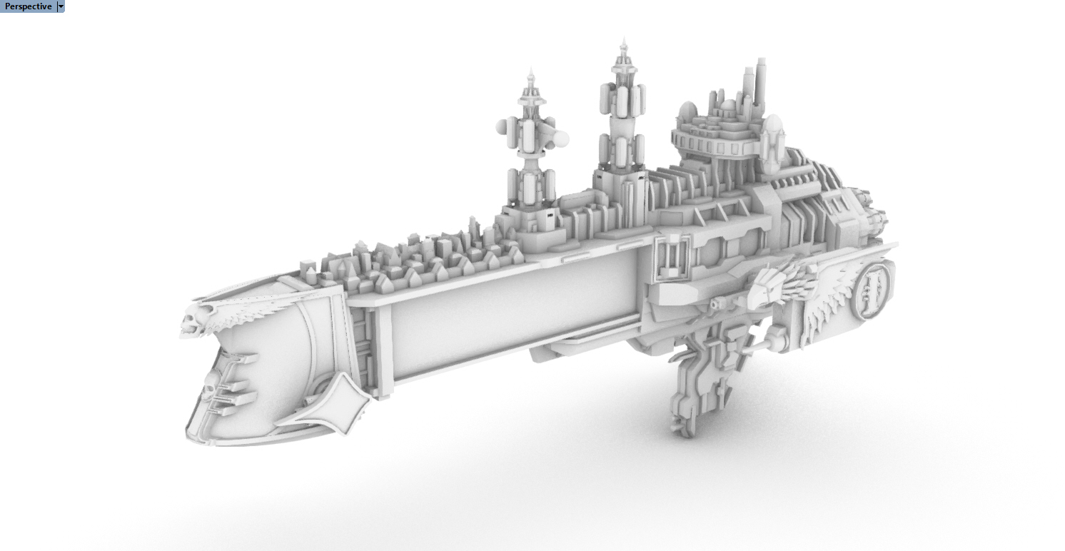 STL file BFG Imperial Inquisition Cruiser 🎲・Model to download and 3D print・Cults