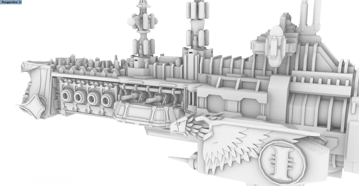 STL file BFG Imperial Inquisition Cruiser 🎲・Model to download and 3D print・Cults