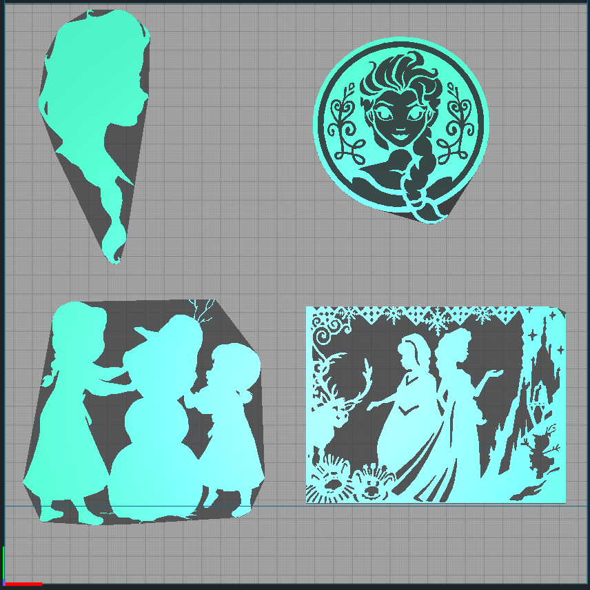 STL file Snow Queen Batch - Frozen - 2D - Disney・Model to download and ...