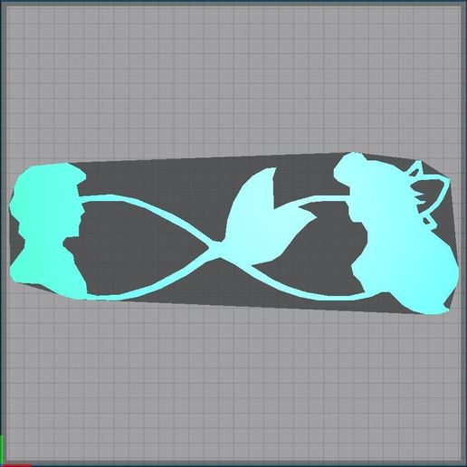 Download STL file The Little Mermaid - The little mermaid 2D - Disney ...