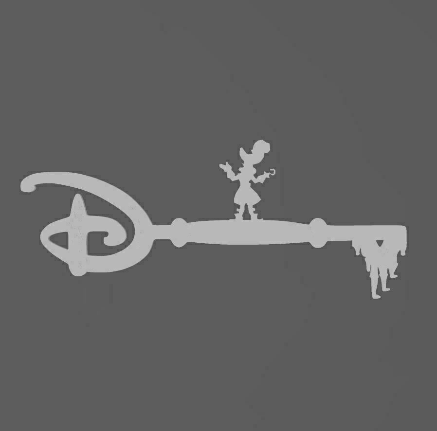 STL file Peter Pan key - key Peter pan - captain hook - Disney・3D ...