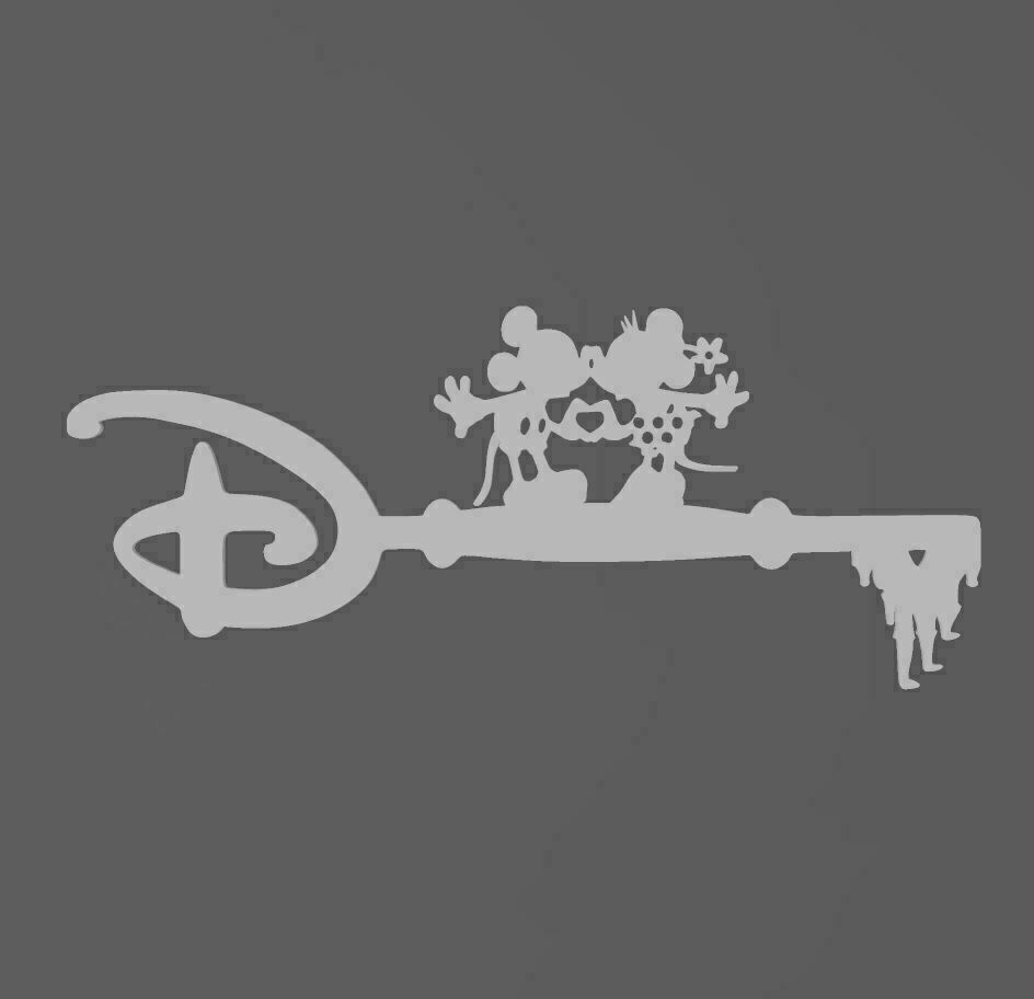 STL file Key Mickey minnie - Clef mickey minnie - key mickey minnie ...