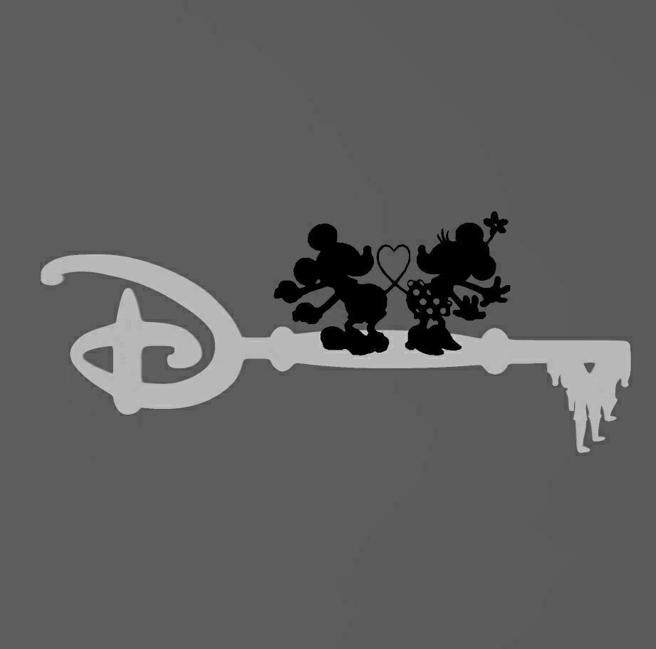 STL file Key Mickey minnie - Clef mickey minnie - key mickey minnie ...